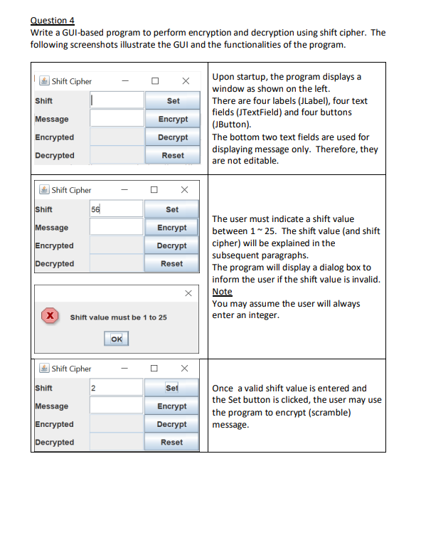 Solved Question 4 Write a GUI-based program to perform | Chegg.com