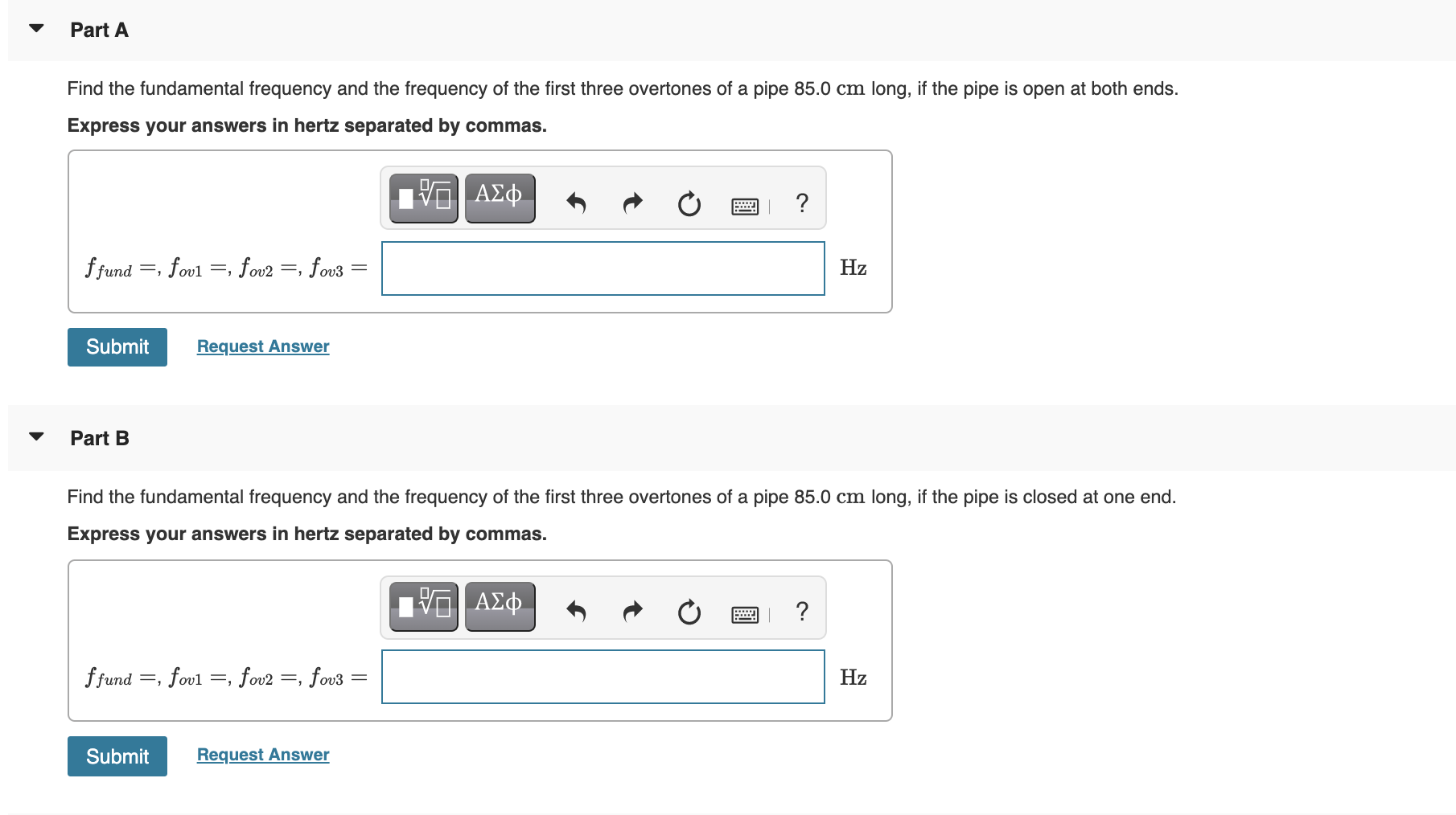 Solved Part A Find the fundamental frequency and the | Chegg.com