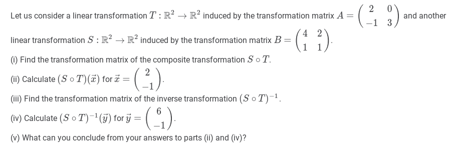 Solved Let us consider a linear transformation T:R2→R2 | Chegg.com