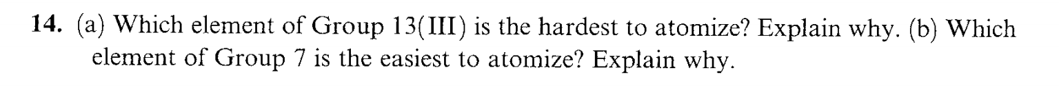 Solved 14. (a) Which element of Group 13(III) is the hardest | Chegg.com