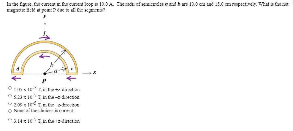Solved In the figure, the current in the current loop is | Chegg.com