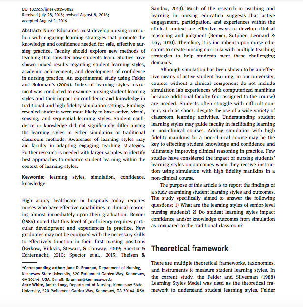 Solved 1. Critique the abstract: what is one thing to like | Chegg.com