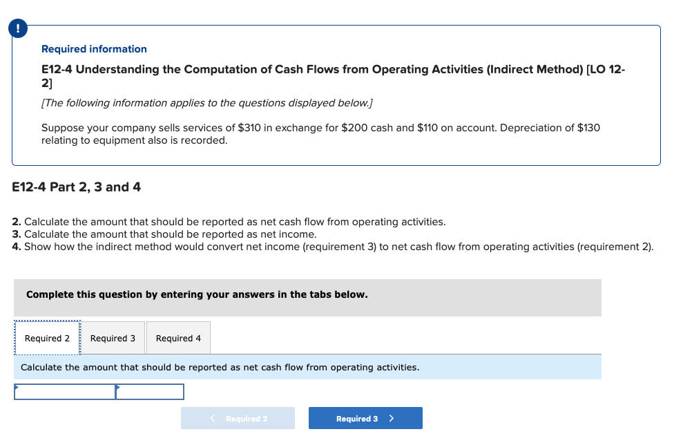 Solved Required information E12-4 Understanding the | Chegg.com