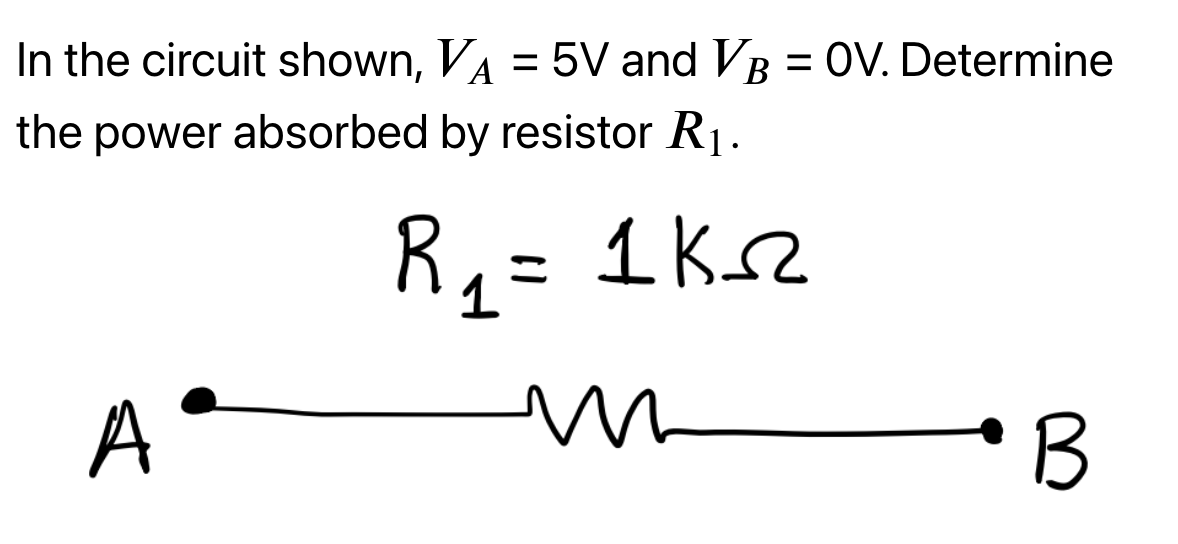 Solved - = In the circuit shown, VA = 5V and VB = OV. | Chegg.com
