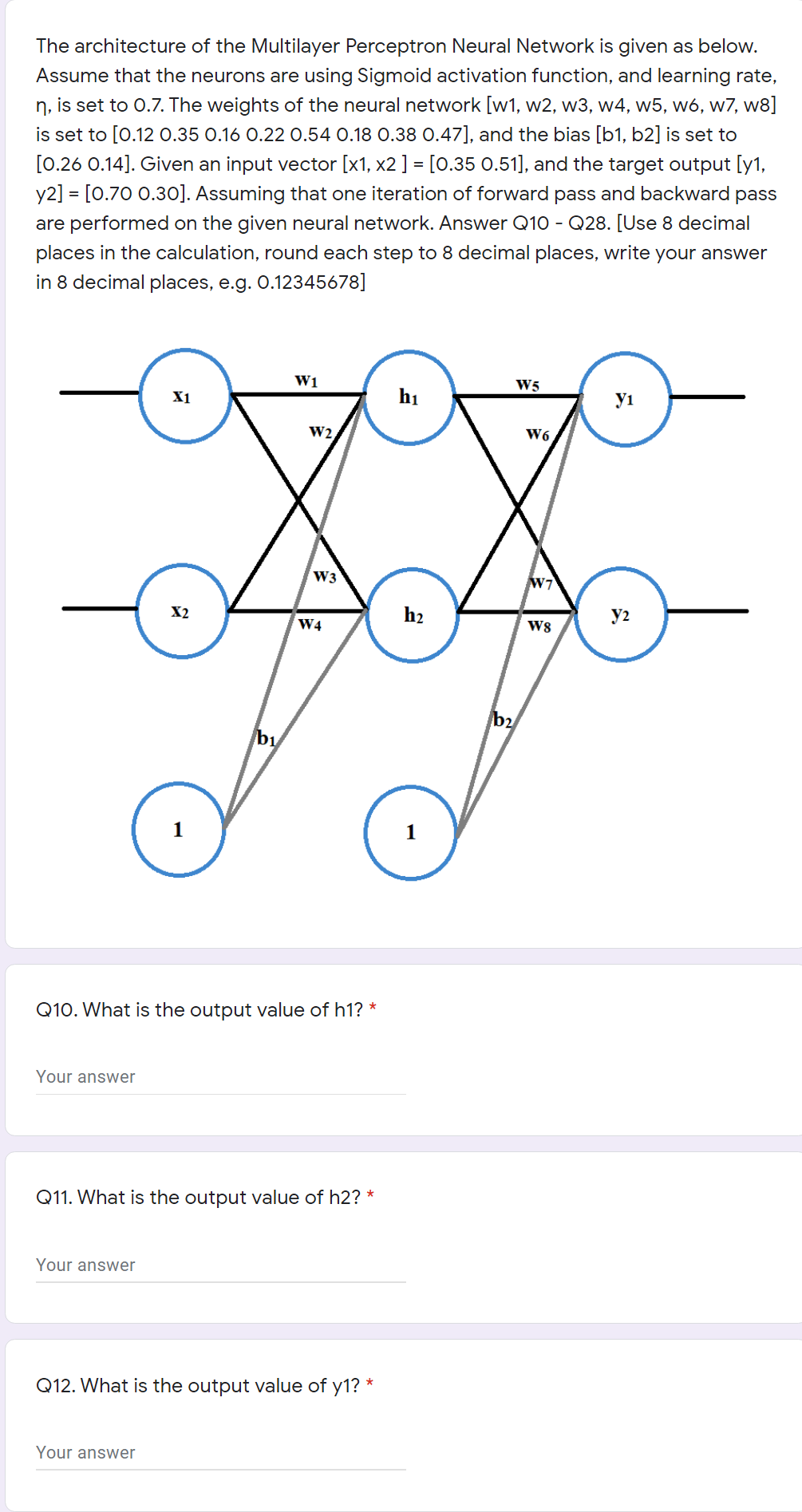 Solved The architecture of the Multilayer Perceptron Neural | Chegg.com