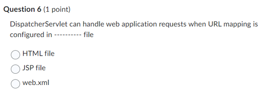 Solved DispatcherServlet can handle web application requests | Chegg.com