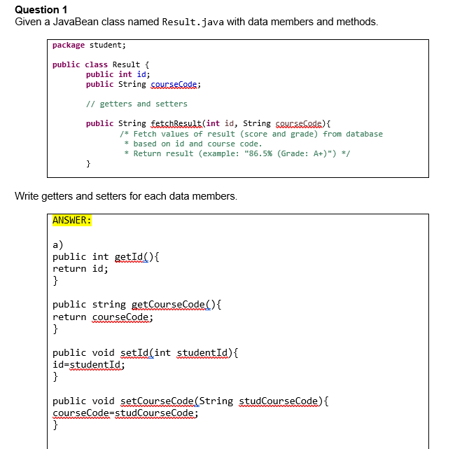 Solved Subject : Enterprise Programming Language : | Chegg.com