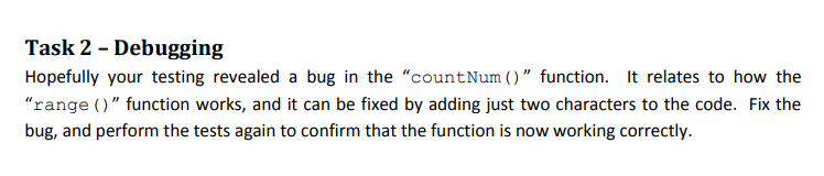 Solved I need help with one of my python homework tasks by | Chegg.com