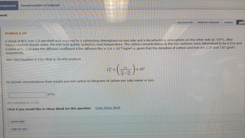 Solved ssignment Downloadable eTextbook ment CALCULATOR , | Chegg.com