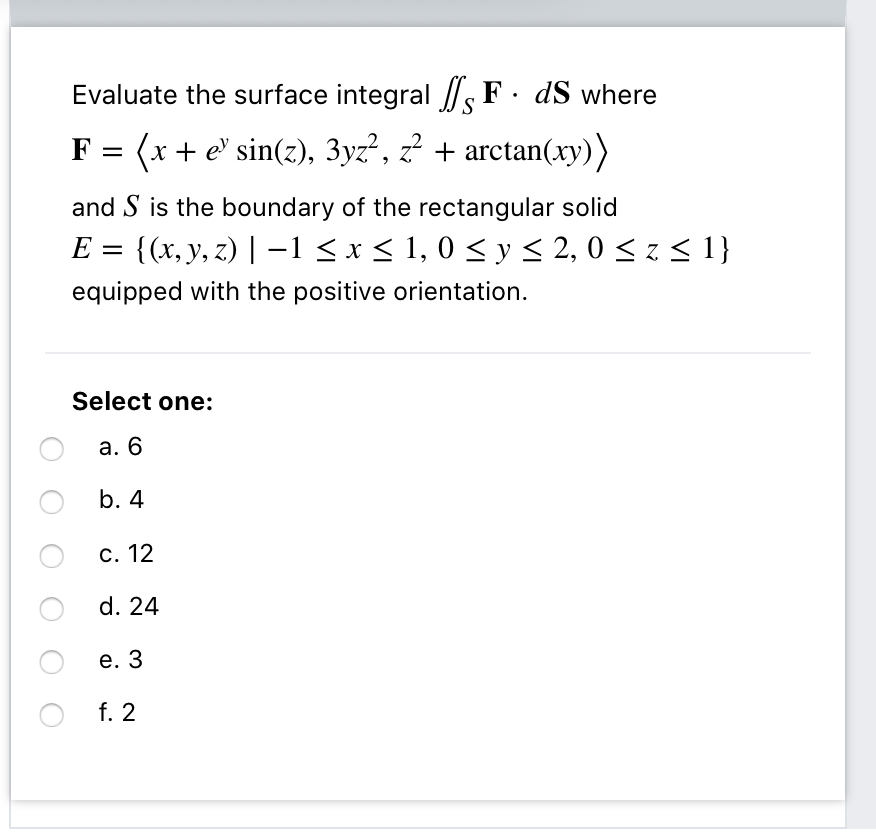 Solved Evaluate the surface integral Sg F. dS where F = (x + | Chegg.com