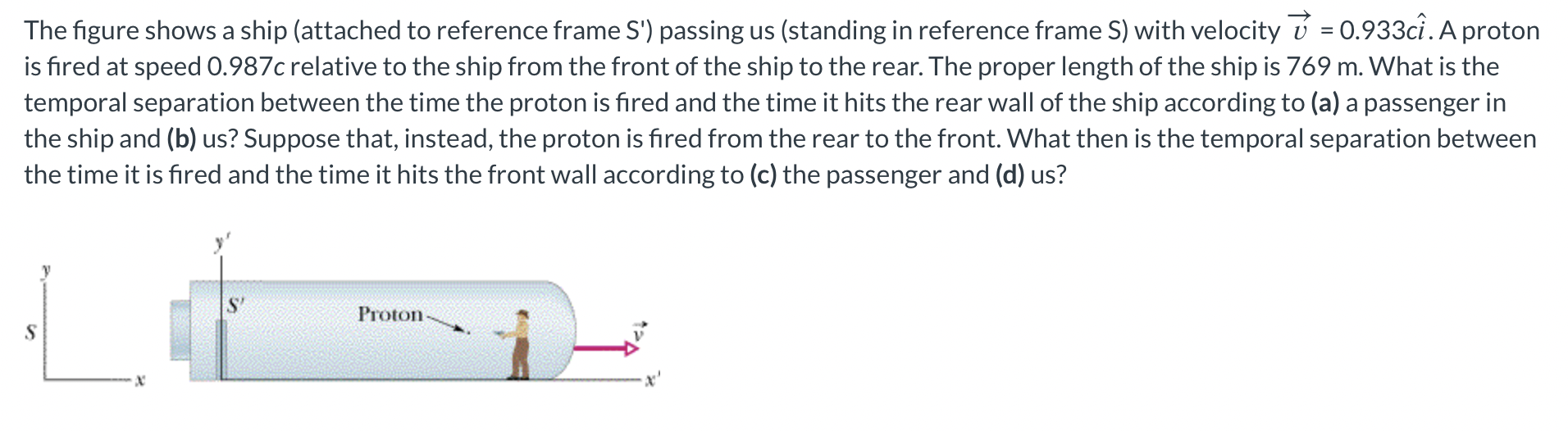 Solved The figure shows a ship (attached to reference frame | Chegg.com