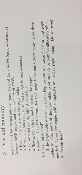 Solved Assume a 48 bit virtual address space (typical for a | Chegg.com