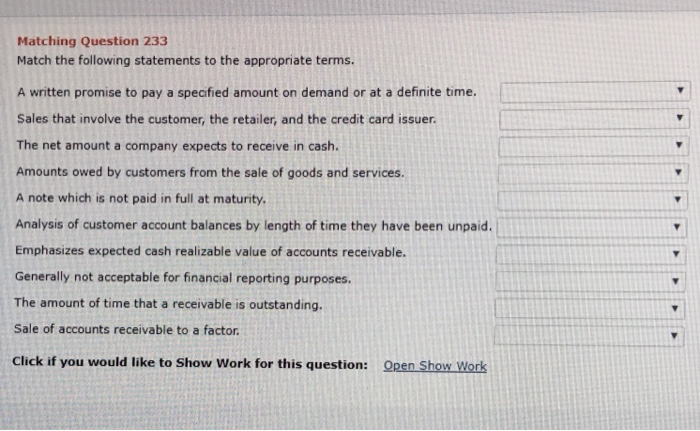 Solved Matching Question 233 Match the following statements | Chegg.com