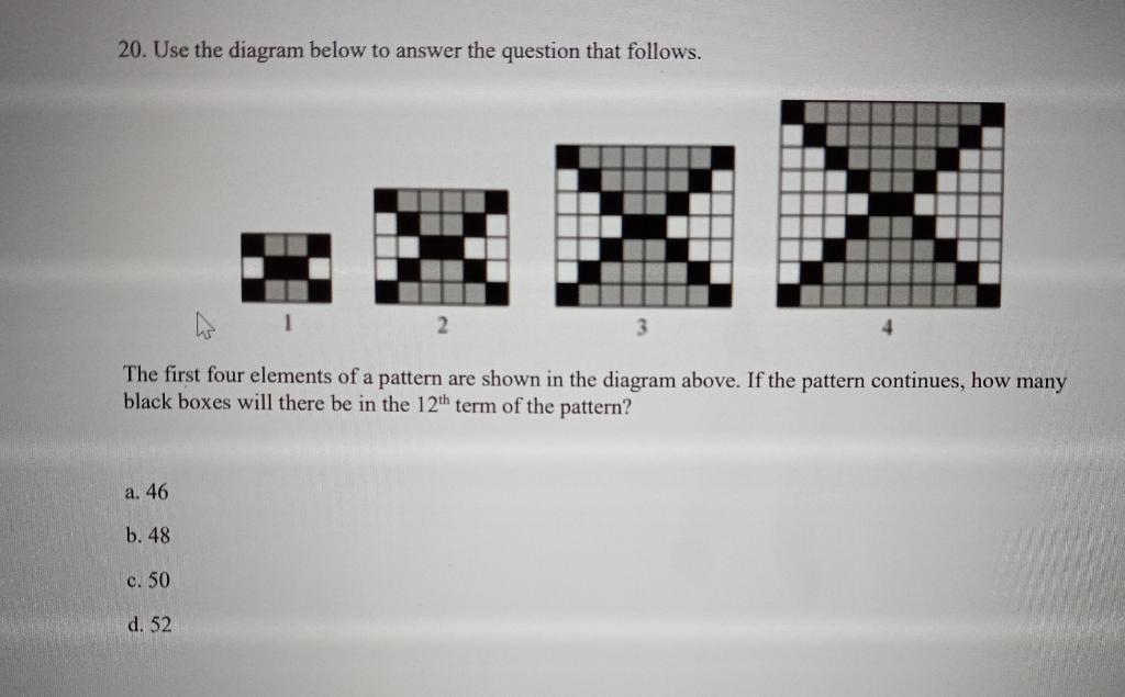 Solved 20. Use the diagram below to answer the question that | Chegg.com