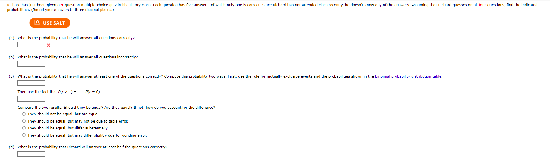 Solved probabilities. (Round your answers to three decimal | Chegg.com