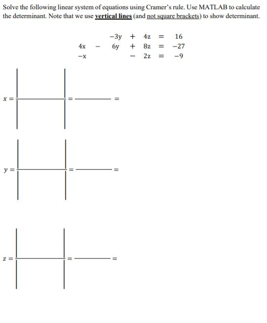 Solved Determinant & Inverse of a Matrix, Cramer's Rule 1. | Chegg.com