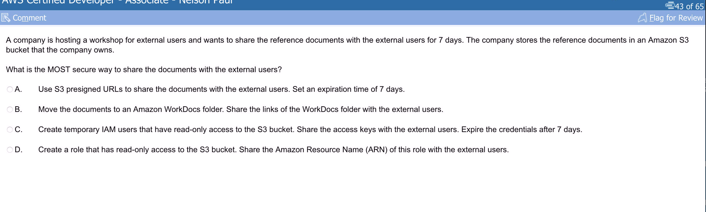 Solved 243 of 65 Flag for Review Comment A company is | Chegg.com