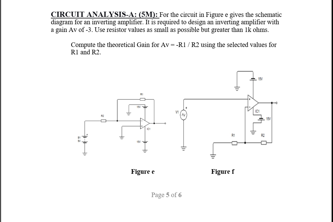 Solved CIRCUIT ANALYSIS-A: (5M): For the circuit in Figure e | Chegg.com Solved CIRCUIT ANALYSIS-A: (5M): For the circuit in Figure e | Chegg.com
