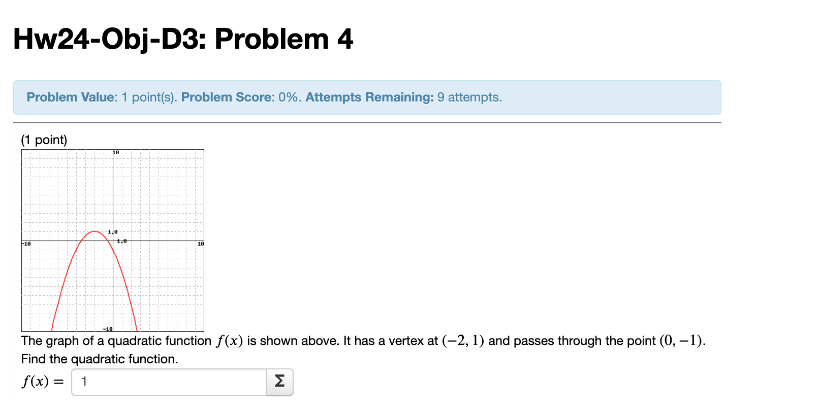 Solved Hw24-Obj-D3: Problem 4 Problem Value: 1 point(s). | Chegg.com