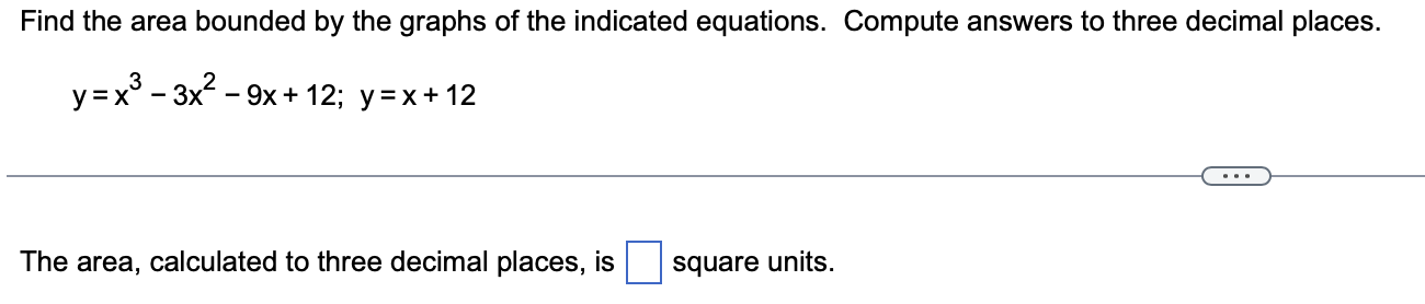 Solved Find the area bounded by the graphs of the indicated | Chegg.com