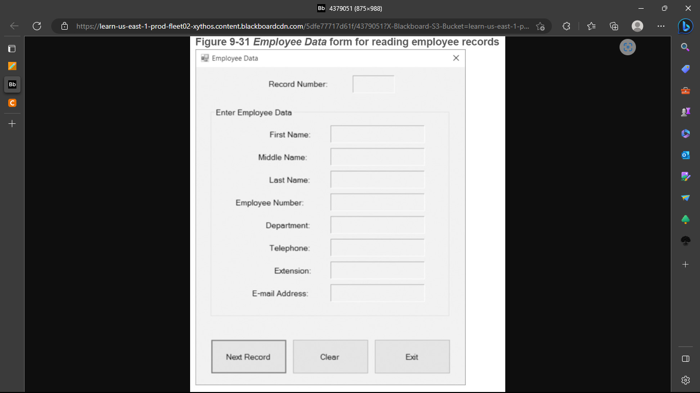 Solved Create an application that reads the records stored | Chegg.com