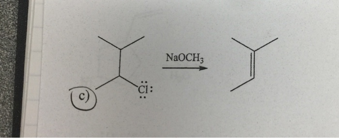 Solved NaOCH3 c) Cl: | Chegg.com