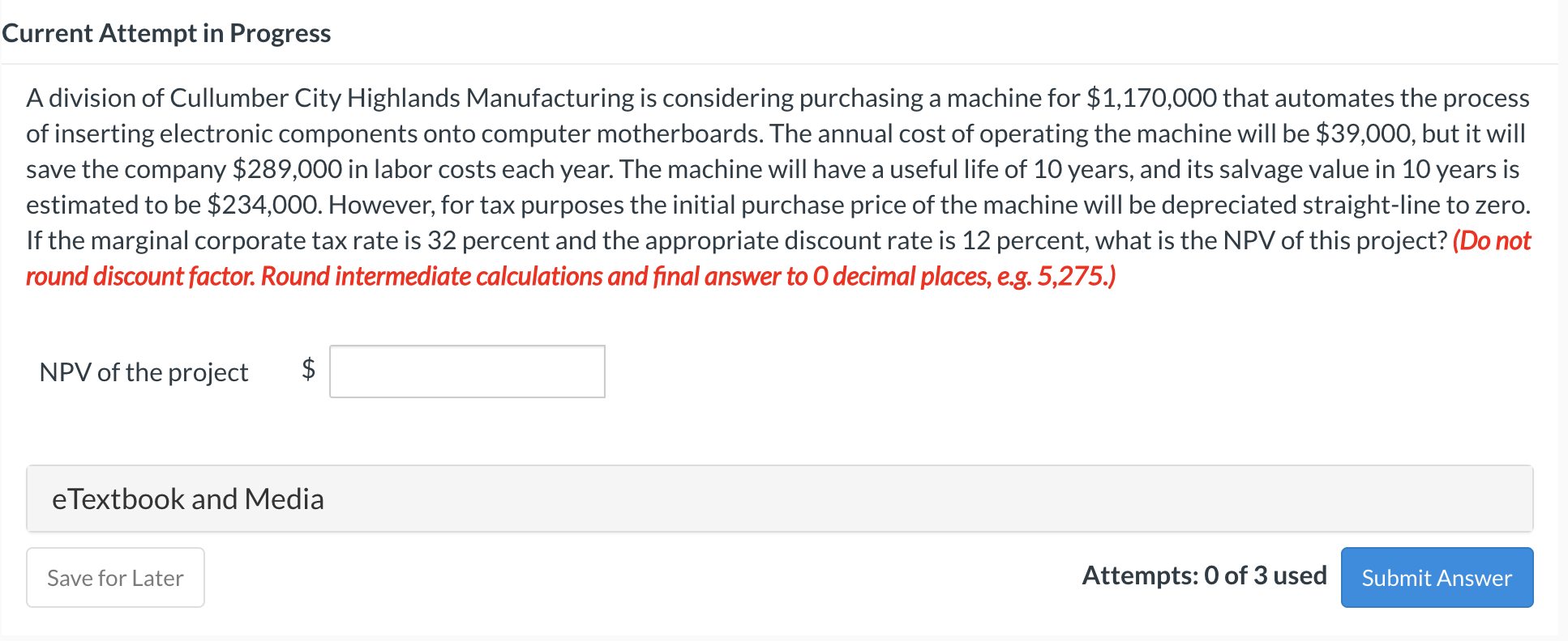 Solved A division of Cullumber City Highlands Manufacturing | Chegg.com