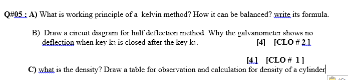 Solved Q#05. A) What is working principle of a kelvin | Chegg.com