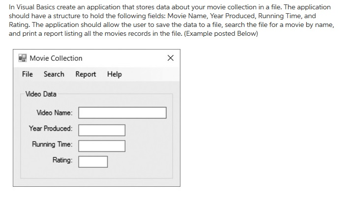 Solved In Visual Basics create an application that stores | Chegg.com