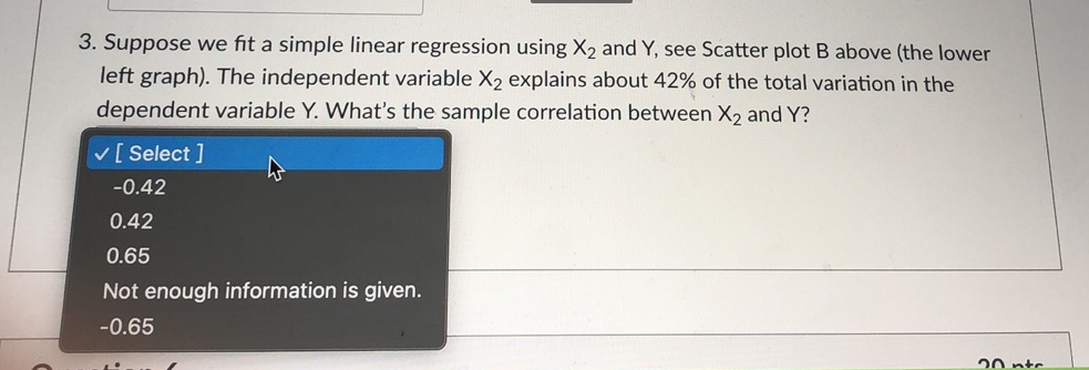 Solved PLS The scatter plots of a dependent variable Y | Chegg.com
