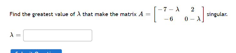 Solved Find the value of b that make the matrix A 4 b 4 1 | Chegg.com