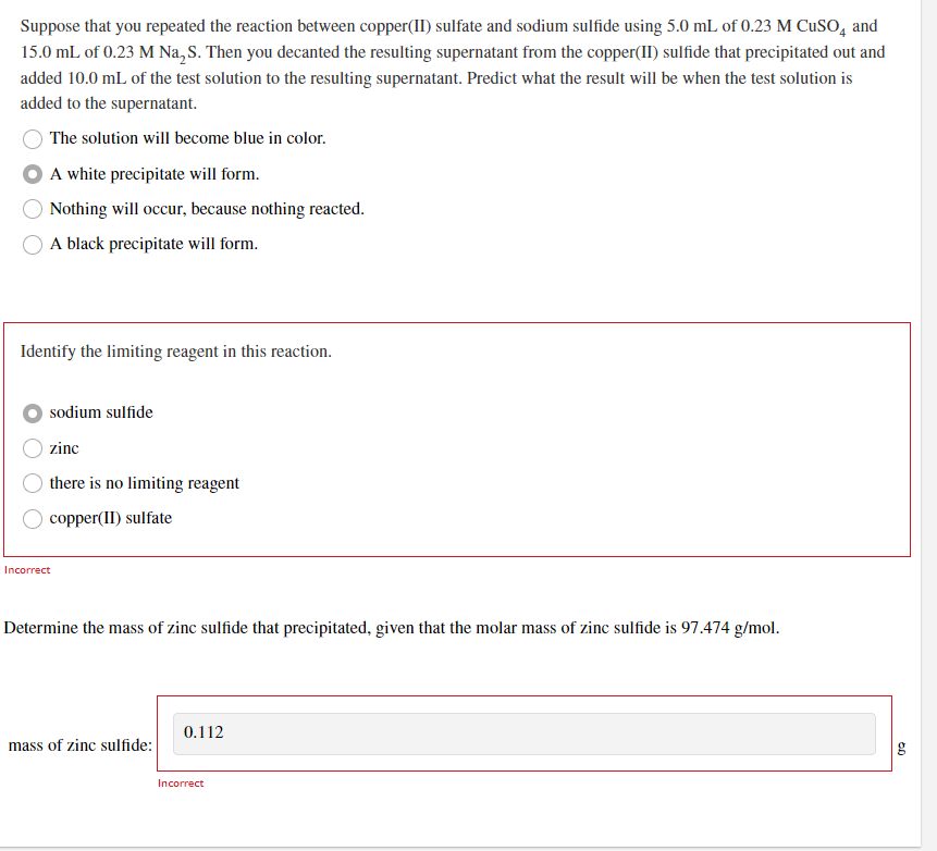 Solved Suppose that you repeated the reaction between | Chegg.com