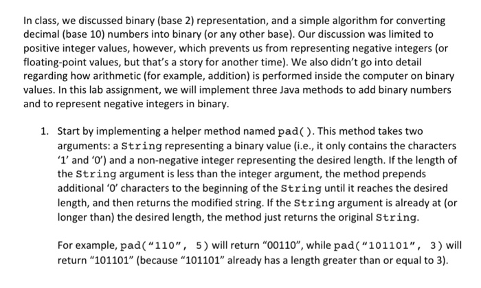 Solved In Class We Discussed Binary Base 2