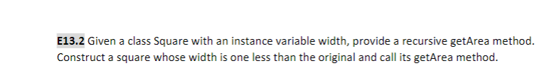 Solved Square.java /** * Code for E13.2(HW8) * | Chegg.com