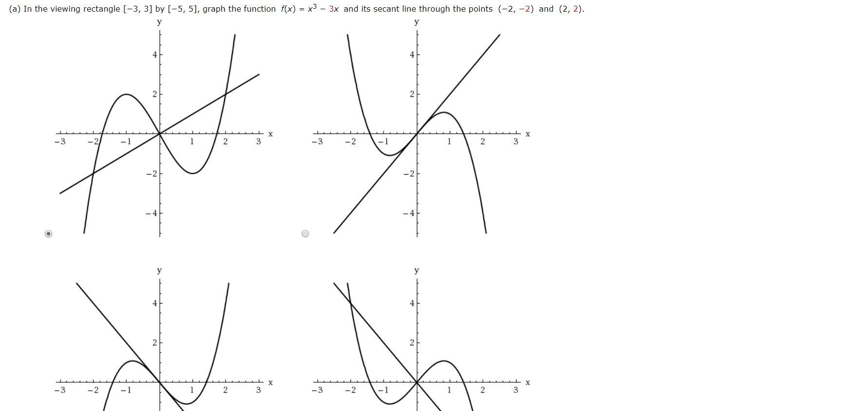 Solved (a) In the viewing rectangle (-3, 3] by [-5, 5], | Chegg.com