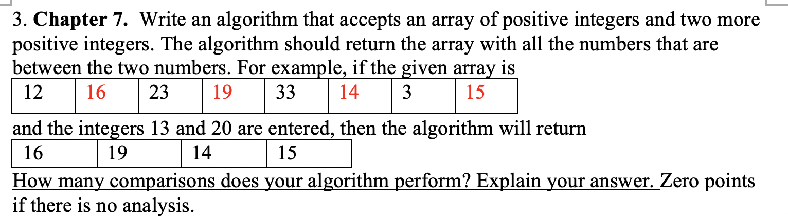 Solved 3 Chapter 7 Write An Algorithm That Accepts An