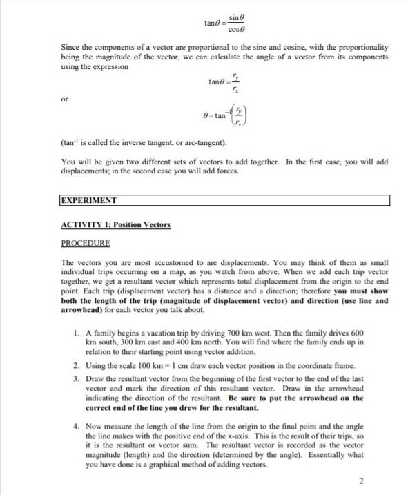 Lab 5 -- Vector Addition and Static Equilibrium | Chegg.com