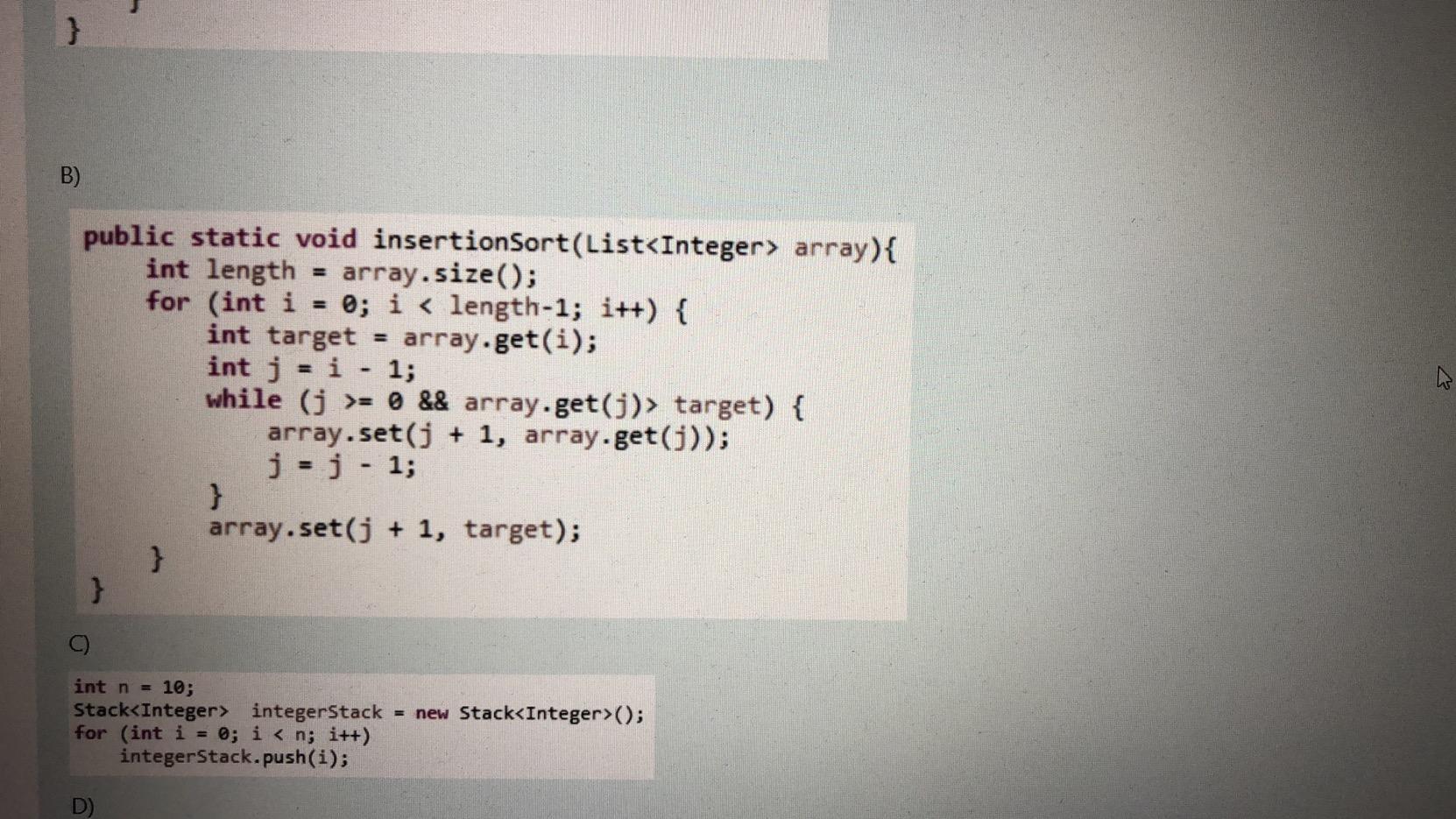 Solved For the given algorithms, specify what is the time | Chegg.com