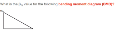 Solved What is the Bm value for the following bending moment | Chegg.com