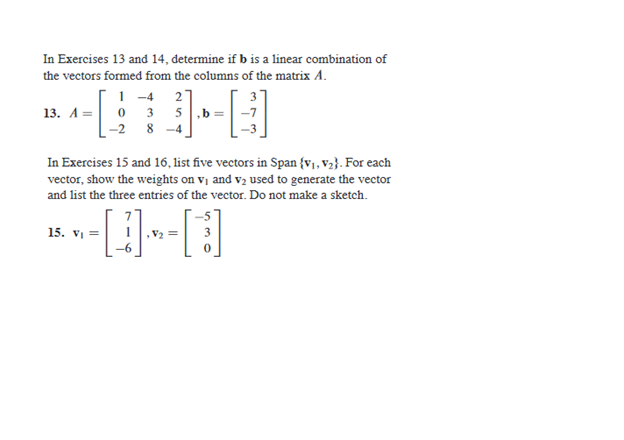 Solved In Exercises 13 And 14 Determine If B Is A Linear