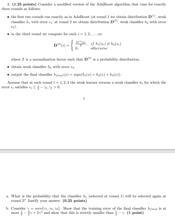 Solved 3. (1.25 points) Consider a modified version of the | Chegg.com