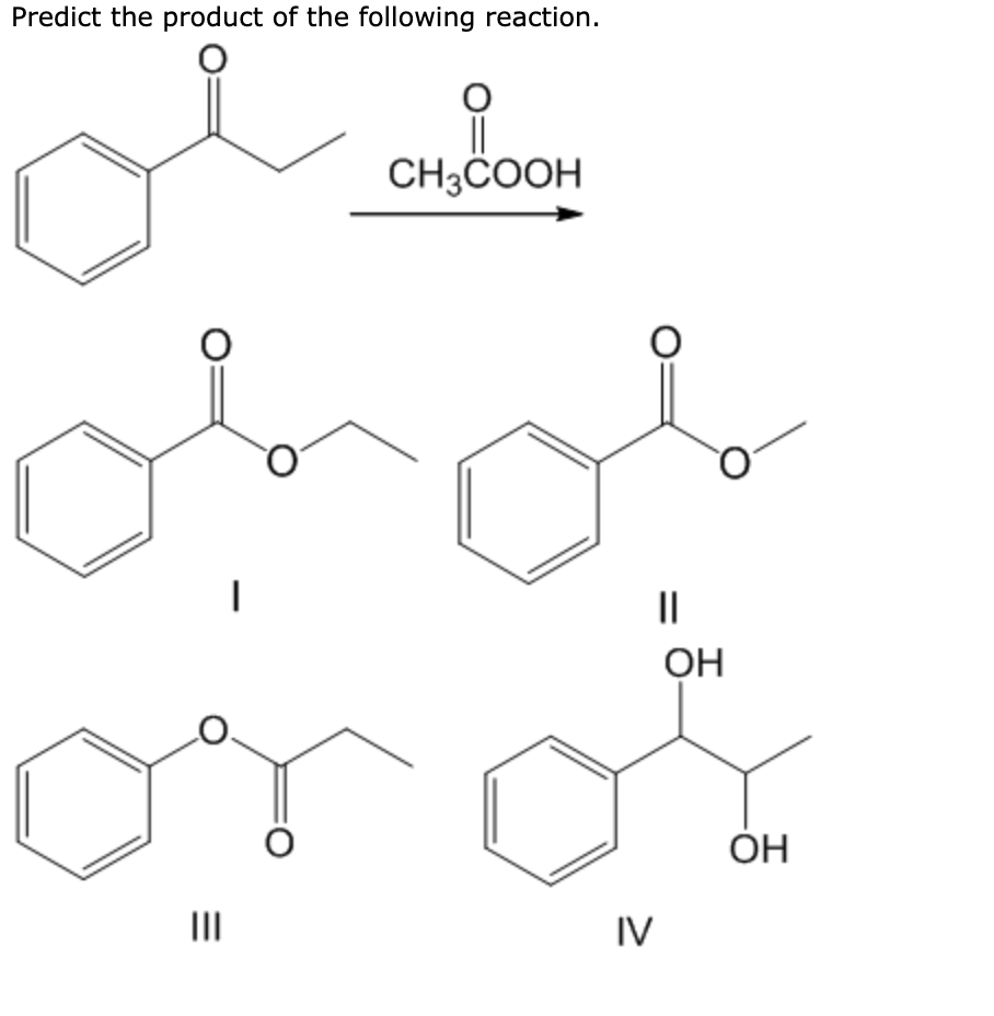 Solved Predict the product of the following reaction. | Chegg.com