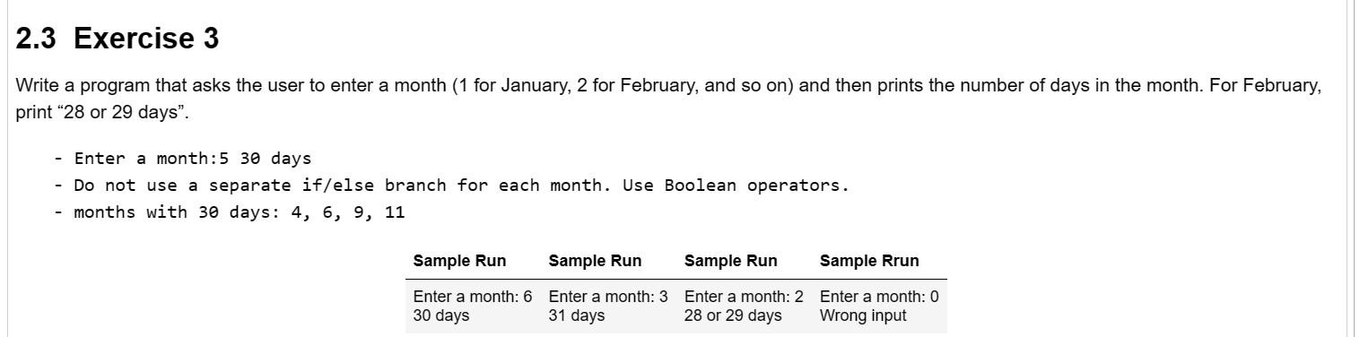 Solved Write a program that asks the user to enter a month ( | Chegg.com