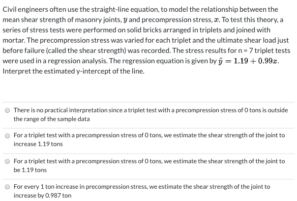 Solved Civil engineers often use the straight-line equation, | Chegg.com