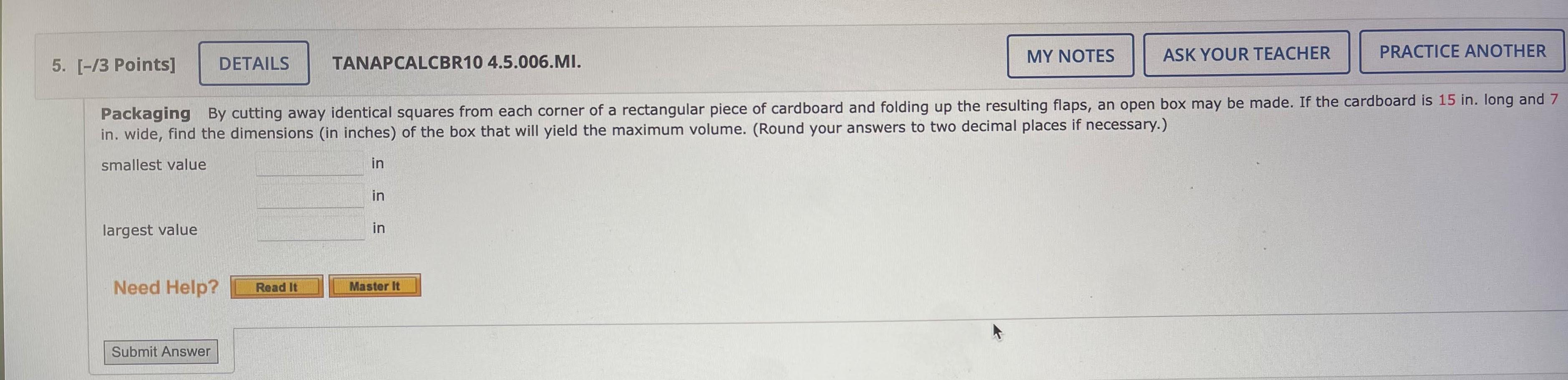 Solved MY NOTES ASK YOUR TEACHER PRACTICE ANOTHER 5. [-13 | Chegg.com