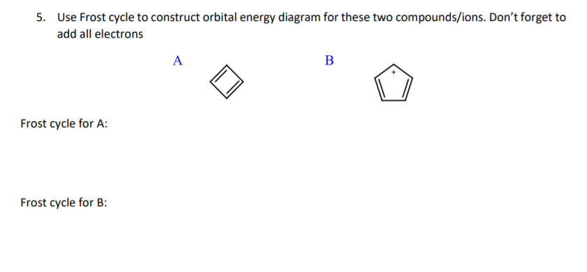 Solved 5. Use Frost cycle to construct orbital energy | Chegg.com