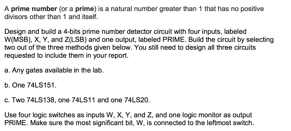 Solved A prime number (or a prime) is a natural number | Chegg.com