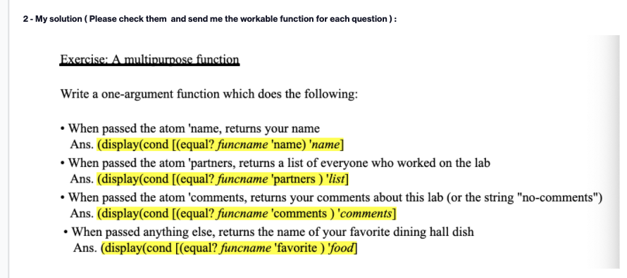Solved 1 - Hi! I need assistance with a Scheme Programming | Chegg.com
