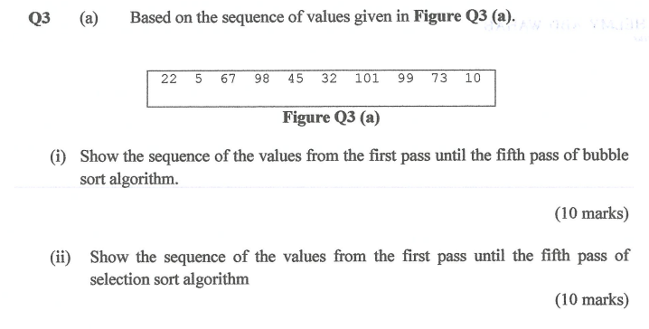 3 (a) Based on the sequence of values given in Figure | Chegg.com