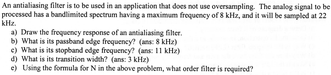 Solved Sampling, Nyquist Theorem, AliasingAn antialiasing | Chegg.com